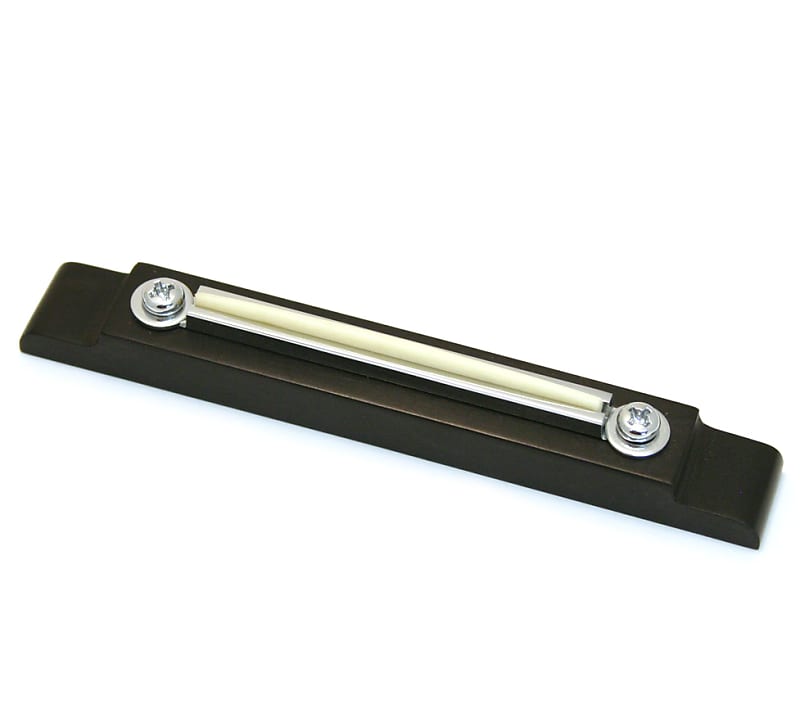 Grover Ebonized Bridge w/Adjustable Insert For Flat Top | Reverb