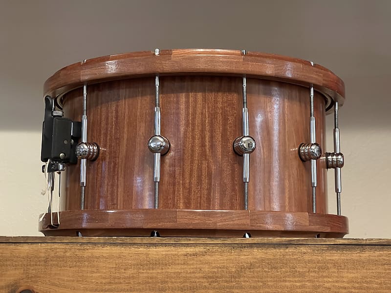 Santos Mahogany 15" Custom Brazilian Stave 8x15 Snare Drum - | Reverb