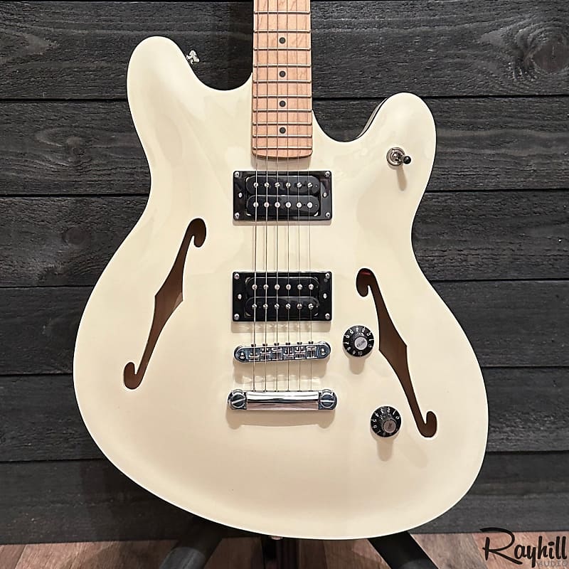 Fender Squier Affinity Series Starcaster White Semi | Reverb