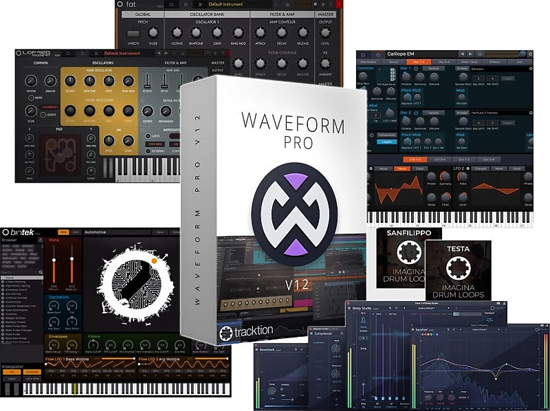Tracktion Waveform Pro 12 + Recommended Content (Download) | Reverb