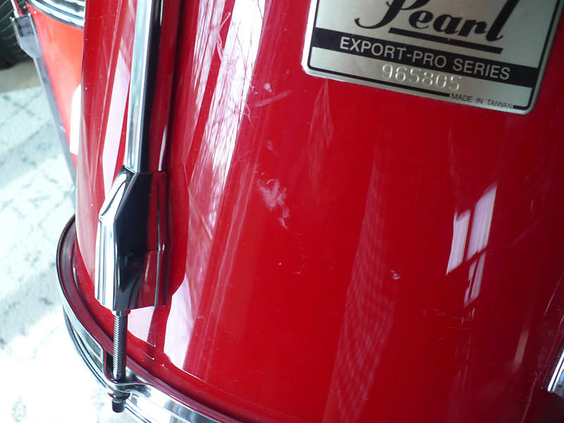 1992 Pearl Export Pro Tom 11"x 13" Red (Excellent) | Reverb