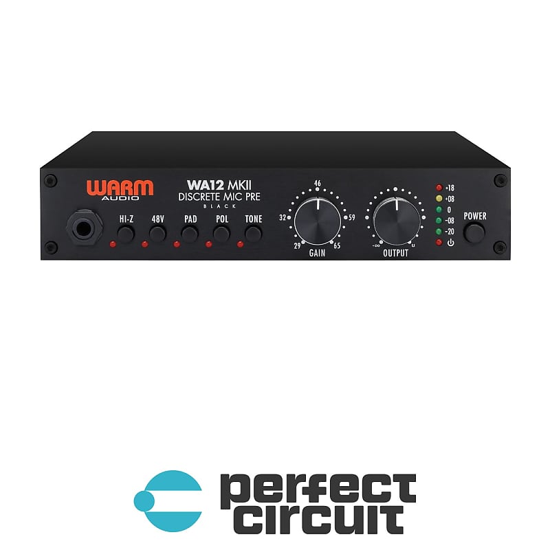 Warm Audio WA12 MKII Discrete Microphone Preamp (Black) | Reverb
