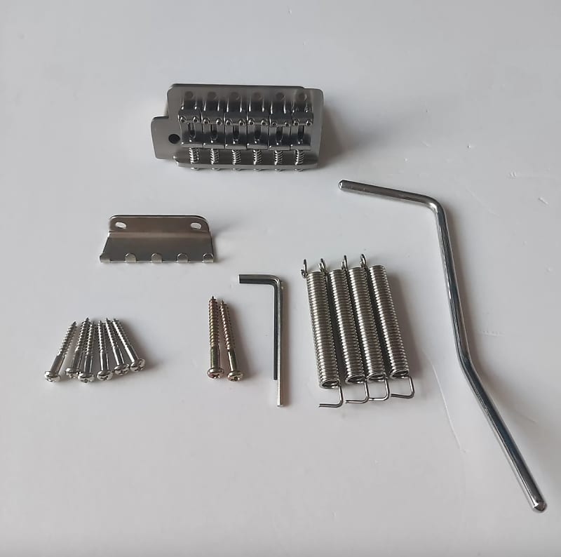 Vintage Lefty Strat Style Steel Bridge Tremolo with Brass | Reverb