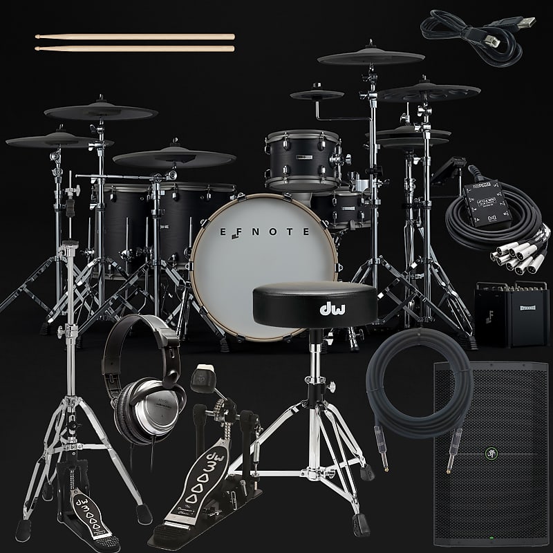 EFNOTE PRO 703X Electronic Drum Set - Black Oak COMPLETE DRUM | Reverb