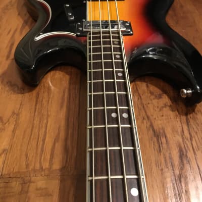 Vintage Univox Badazz Bass Guitar 1974 Sunburst with Original | Reverb