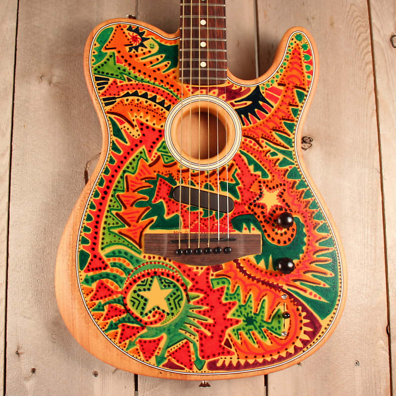 Fender Acoustasonic Player Telecaster Custom ART GUITAR | Reverb