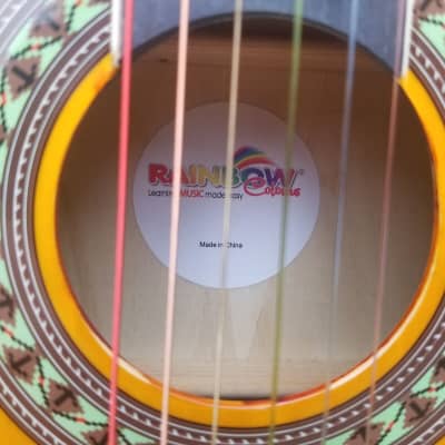 Rainbow Beginner 3/4 Acoustic Guitar 6 Strings | Reverb