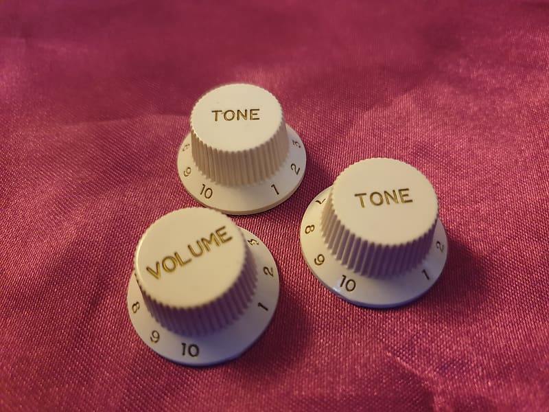 Fender Strat Knobs Vintage 1980s - White | Reverb