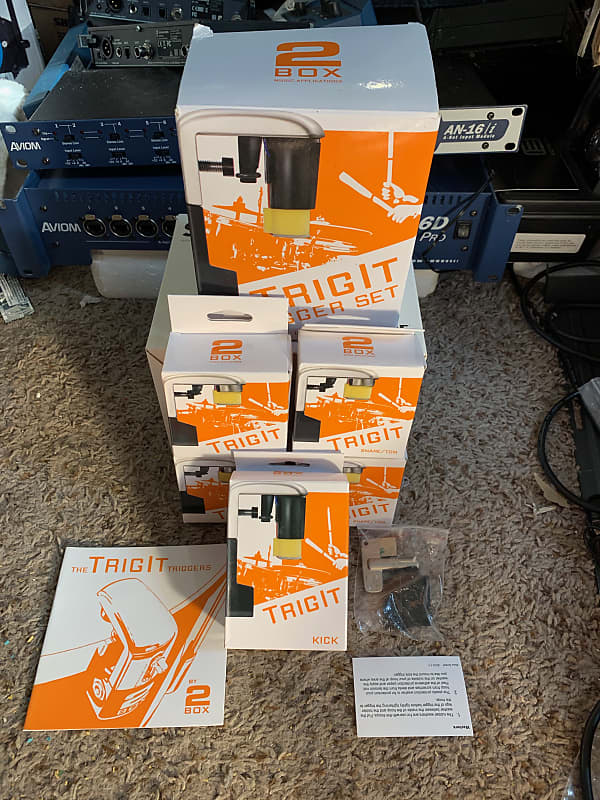 2BOX TrigIt 5-Piece Trigger Kit Set of Drum Triggers for | Reverb
