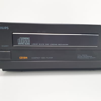 Philips CD104 Vintage CD player - Black - Fully working | Reverb