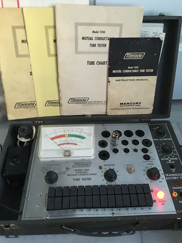Mutual Gm Tube Tester ~ Rare Mercury 1200 Premium Push Botton | Reverb