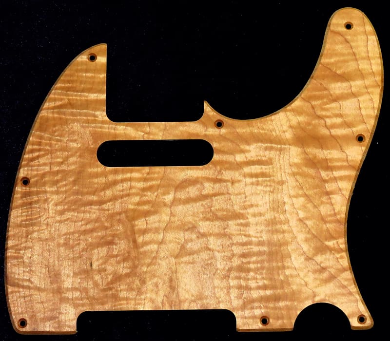 Flamed Maple Telecaster Style Solid Wood Pickguard | Reverb Canada