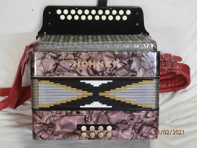 Hohner 8 bass diatonic button accordion the key is C/F | Reverb