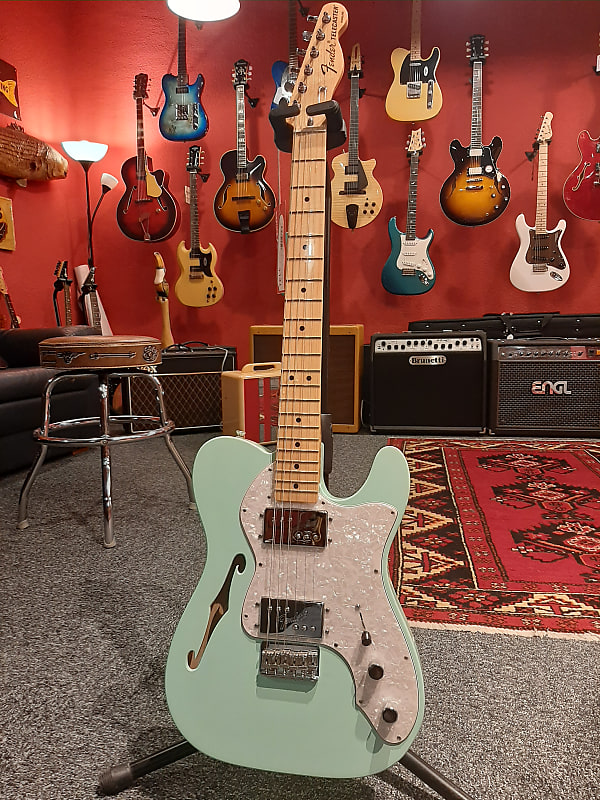 Fender FSR Classic Series '72 Telecaster Thinline 2014 Surf | Reverb