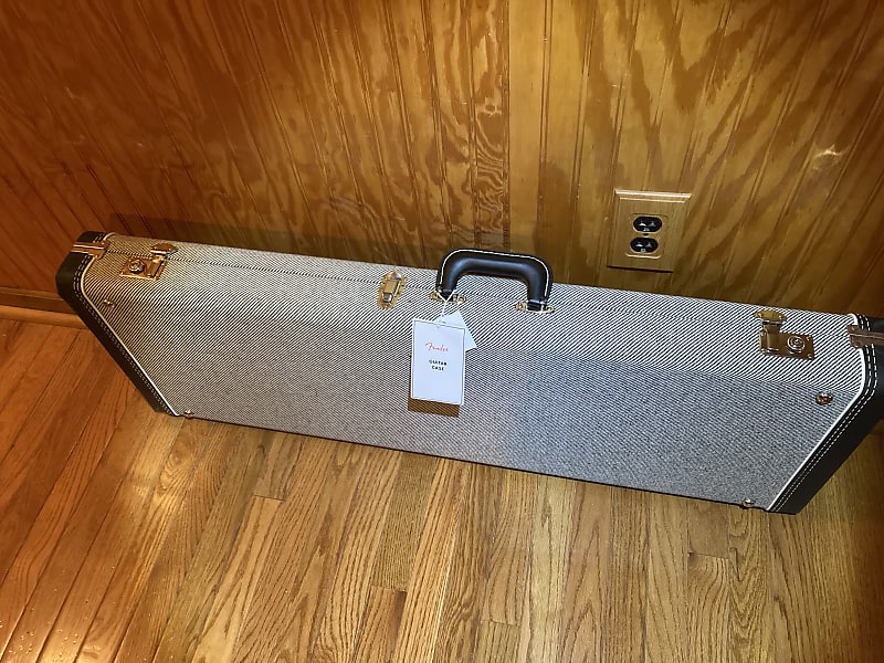 Fender G&G Black Tweed Hardshell Stratocaster Electric Guitar | Reverb