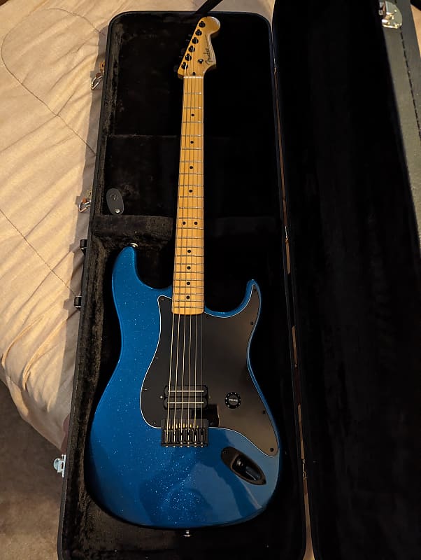 Fender Baritone Stratocaster 2020 - Blue Sparkle | Reverb