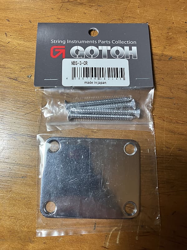 Gotoh Fender-Style Neck Plate (4 screws) 2024 - Chrome | Reverb