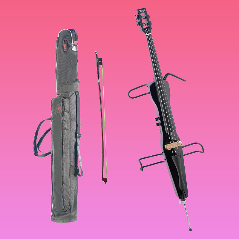 4/4 Solid Maple Electric Cello W/ Gigbag-headphone Preamp | Reverb