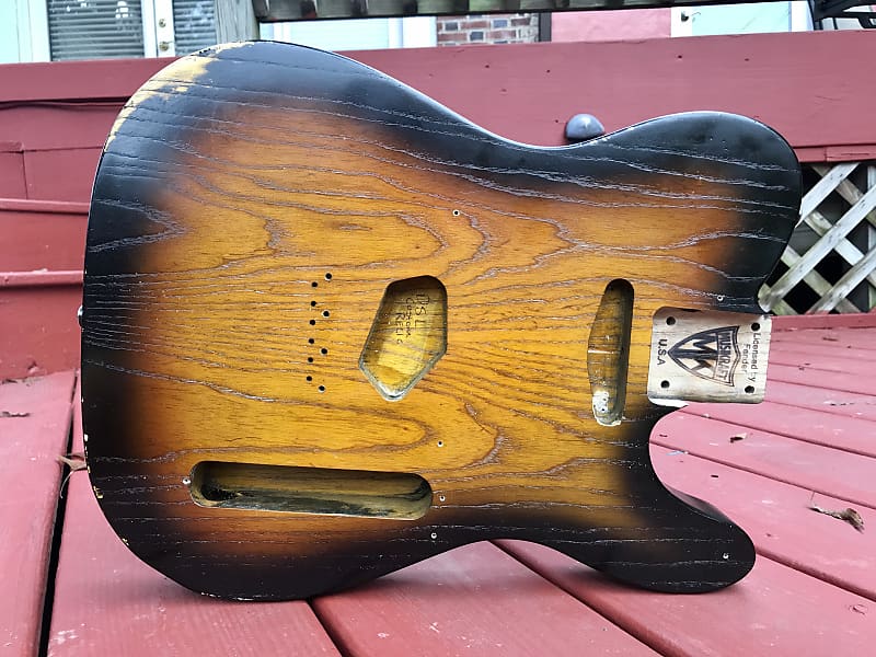 Musikraft Chambered Telecaster Body 2020 Sunburst Aged Finish | Reverb