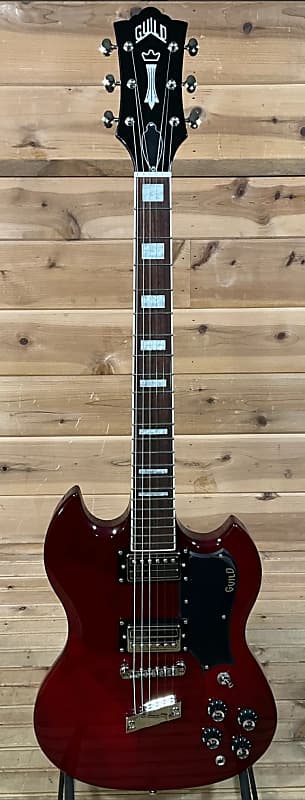 Guild Polara Deluxe Cherry Red Electric | Reverb