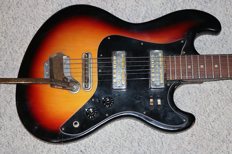 Vintage Made in Japan Solid Body Guitar - Gold Foil Pickups - | Reverb