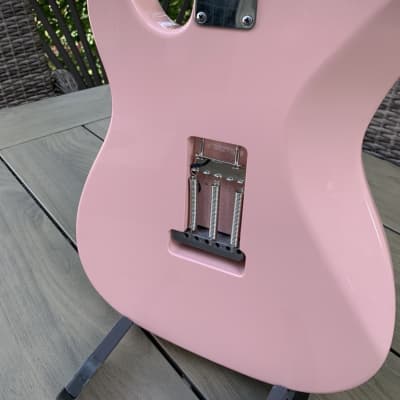 Warmoth Shell Pink Hybrid Tele 2021 with 3 Lollartron pickups | Reverb