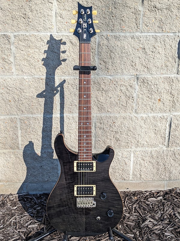 PRS SE Custom 22 - Trans Black with hardshell | Reverb