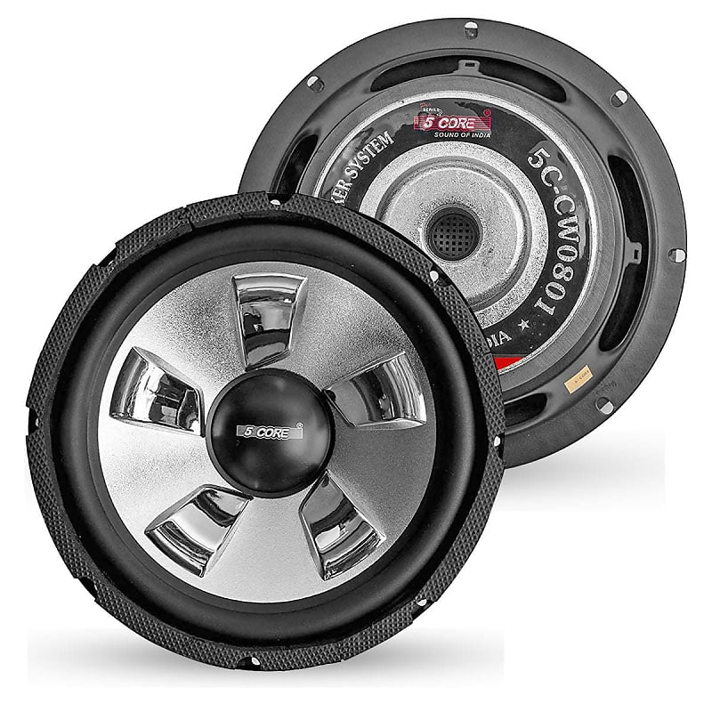 5Core 8 inch Subwoofer 120W RMS Shallow Car Speaker Sub | Reverb