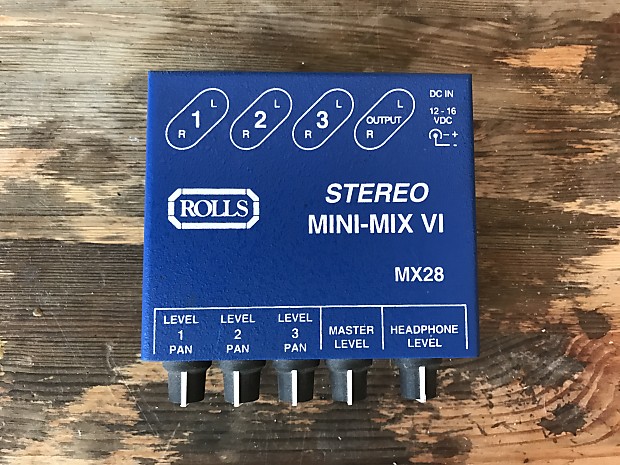 Rolls MX28 Mini-Mix Compact Stereo Line Mixer | Reverb