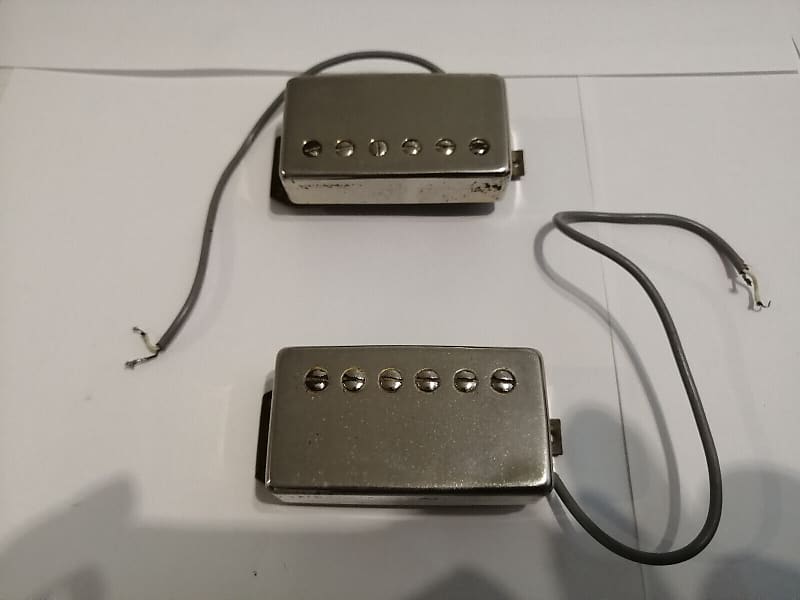 Vintage Maxon Humbucker Pickups Set 1978 - Gold Bridge + Neck | Reverb