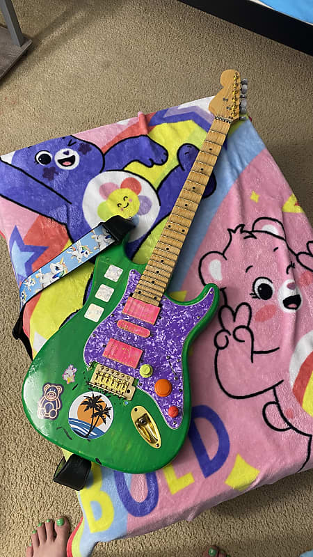 Custom-Made Stratocaster 2022 - Vibrant Neon Green Finish, | Reverb