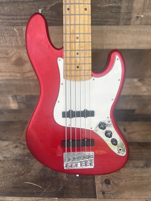 SX Jazz bass Six String red | Reverb