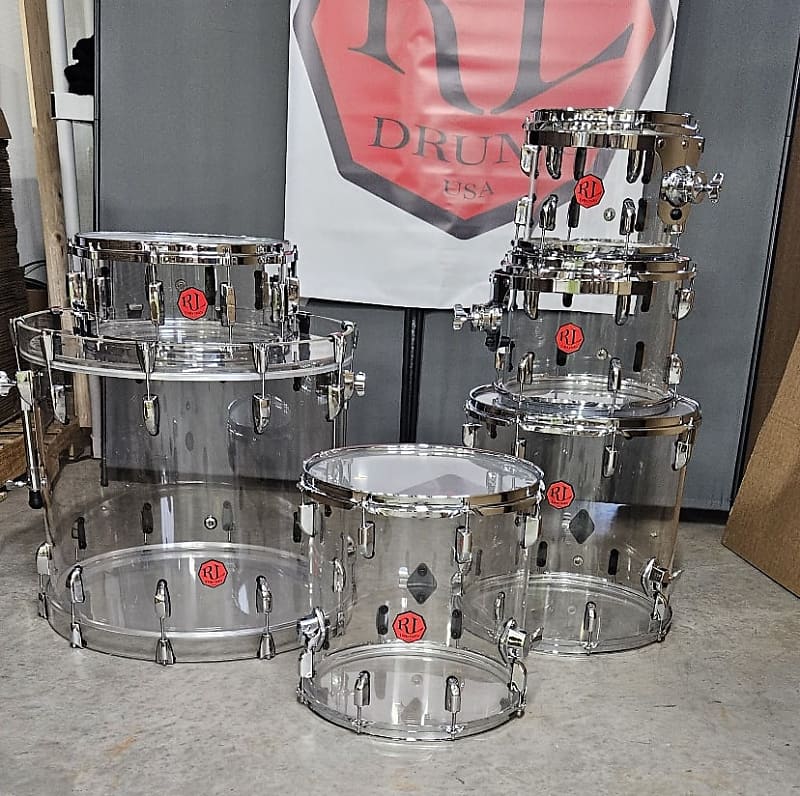 RL Drums 6 pc. acrylic shell pack 2023 - Clear | Reverb