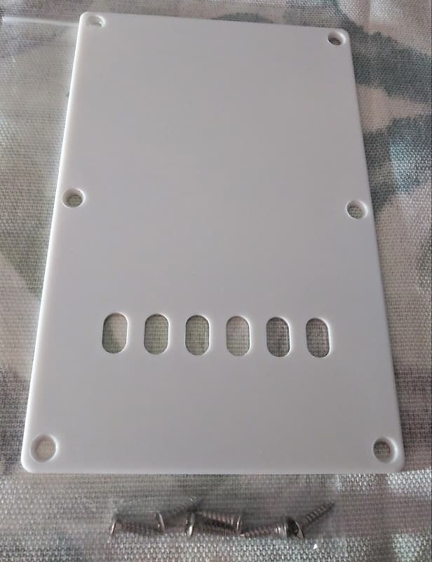 Squier Stratocaster Backplate - White | Reverb