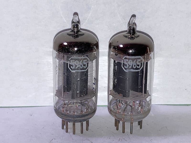 1957 RCA 5965 12AV7 Triple Mica Black Wing Plates | Reverb