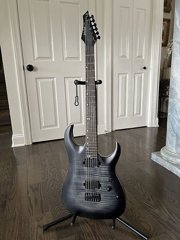 Harley Benton Amarok Baritone Pro Series 2022 - black flame | Reverb