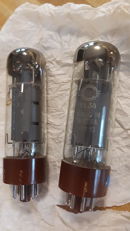 SED winged C EL34 matched pair | Reverb
