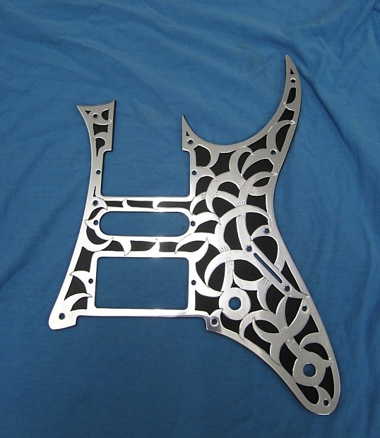 Handmade and hand engraved metal pickguard fits Ibanez Jem RG | Reverb