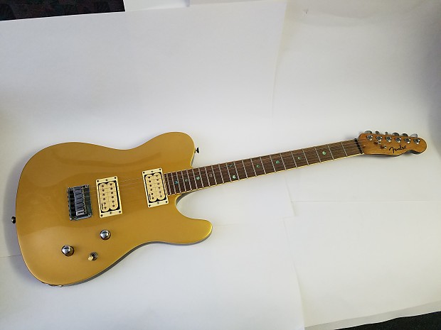 Fender Custom Telecaster Gold Top Dark Mahogany Back HH | Reverb