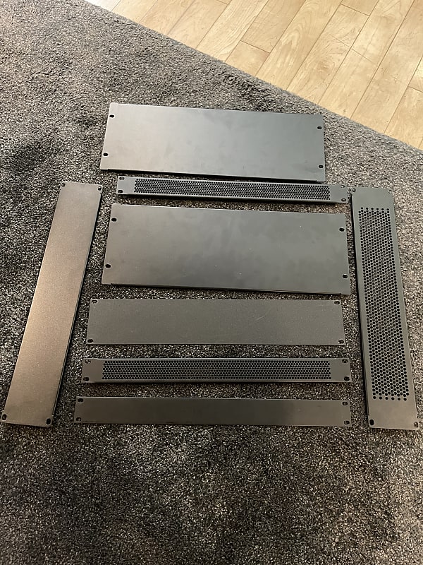 Custom 8 Blank Rack Panels - Different Sizes Black | Reverb