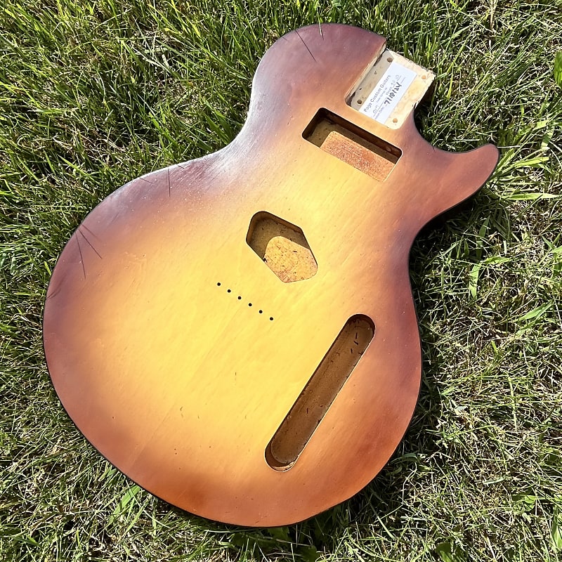 Tele Les Paul Hybrid Guitar Body - Wide Faded Burst, Relic - | Reverb