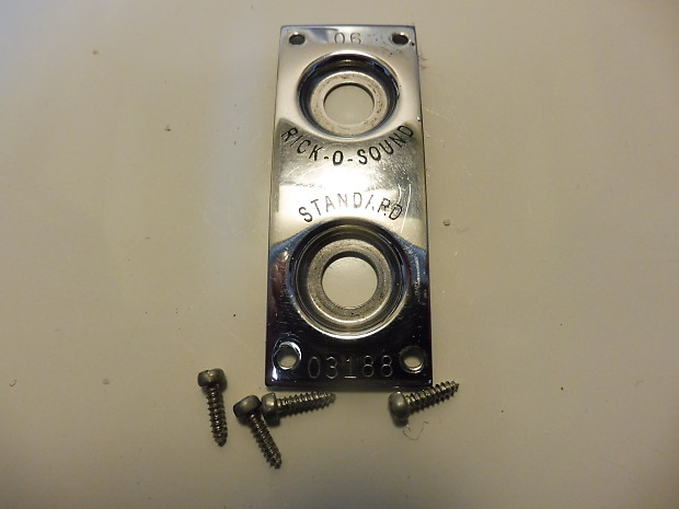 Rickenbacker 2006 Chrome Dual Ric O Sound Jack Plate | Reverb
