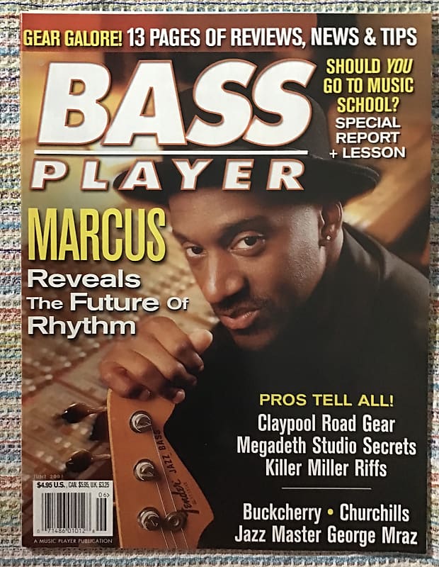 Bass Player Magazine Back Issue June 2001: Marcus Miller | Reverb
