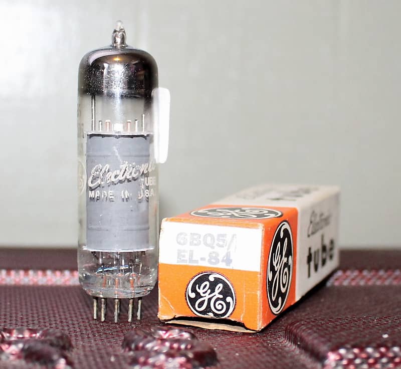 GE 6BQ5 EL84 GRAY PLATE HALO GETTER NOS+ NIB VINTAGE 1960'S | Reverb