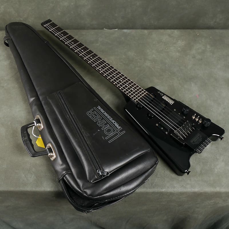 Hohner G3T Headless Electric Guitar - Black w/Gig Bag - 2nd | Reverb