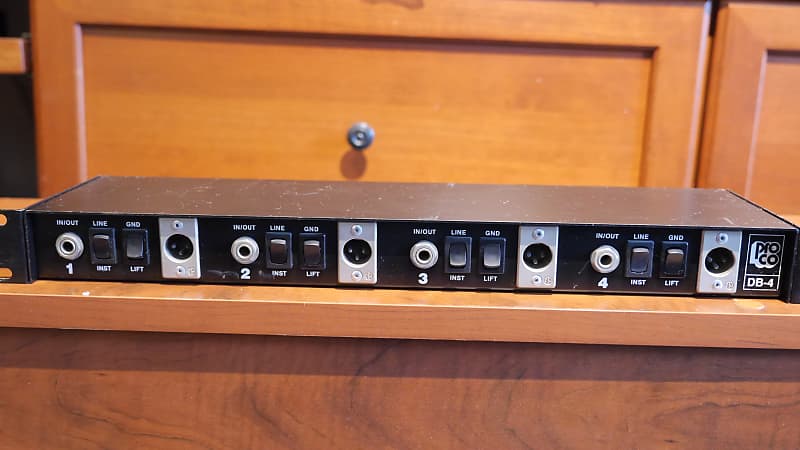 ProCo DB4 4 Channel Rack Mount Passive Direct Box DI | Reverb