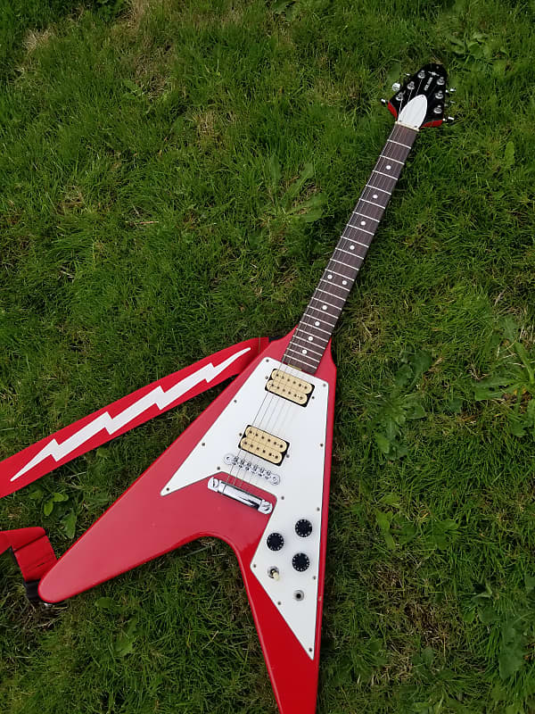Polaris (Fujigen Japan) Flying V 70s-80s - Red | Reverb