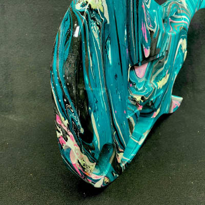 Swirled Maple LEFTY 6 string JEM style guitar body, HSH, AANJ | Reverb