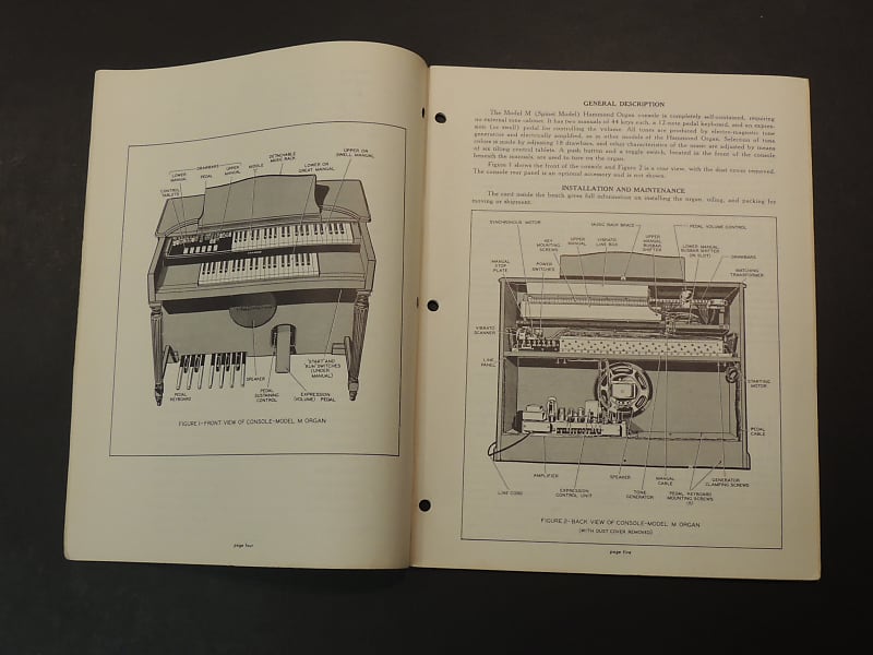 Hammond Model M Service Manual [Three Wave Music] | Reverb Australia