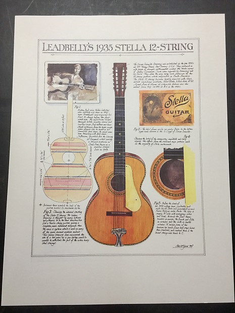 Stella Leadbelly Art Print 1997 By Artist Mac McGann | Reverb